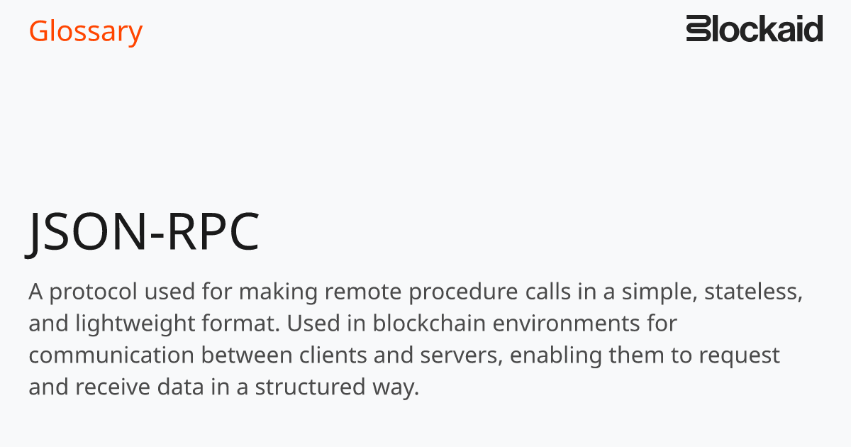 JSON-RPC | Web3 Glossary JSON-RPC | Web3 Glossary